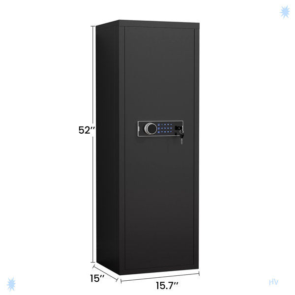 Ebern Designs Unassembled Metal Rifle Gun Security Cabinet Safe Locker ...