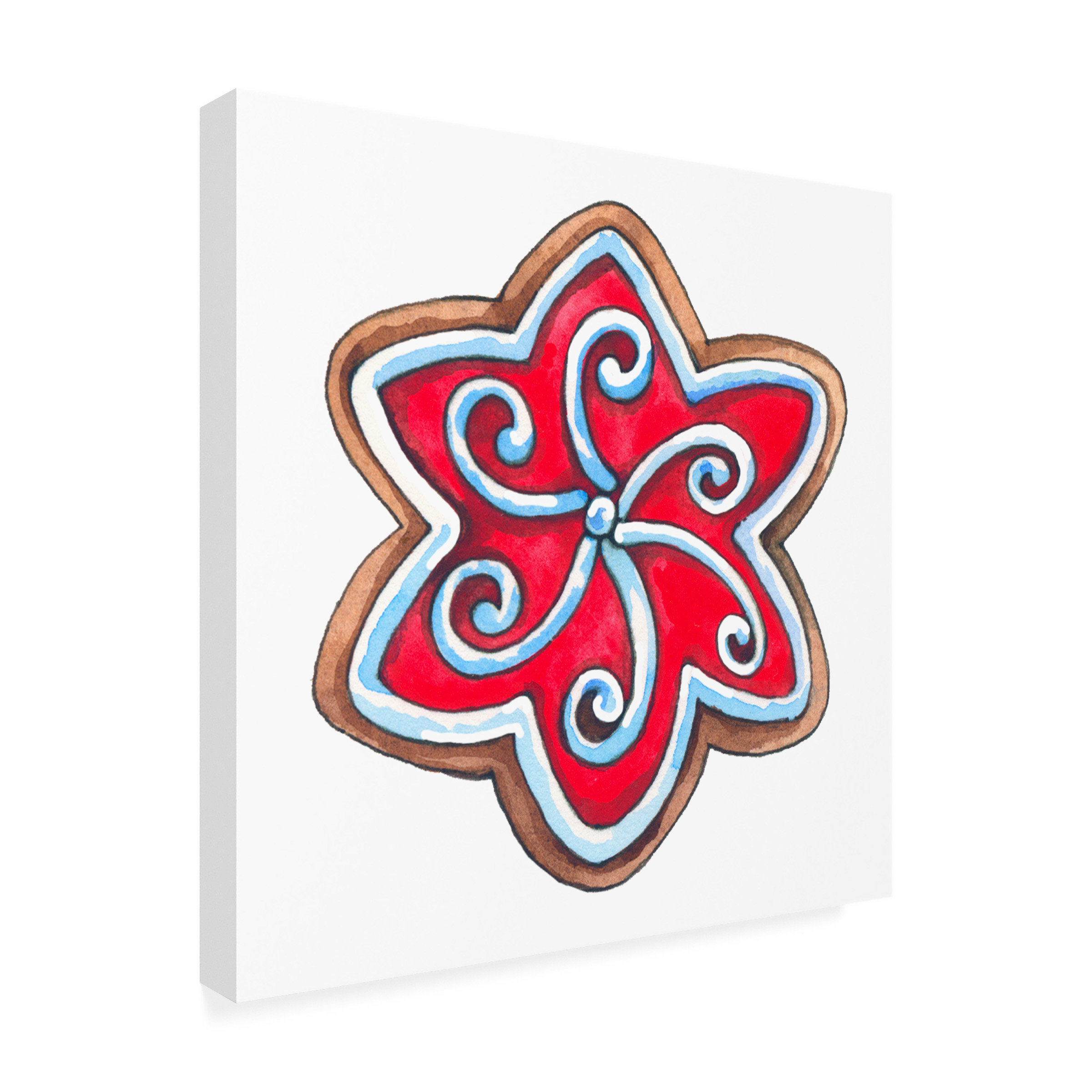Winston Porter Wendy Edelson 'Red Star Cookie' Canvas Art ALI63223 ...