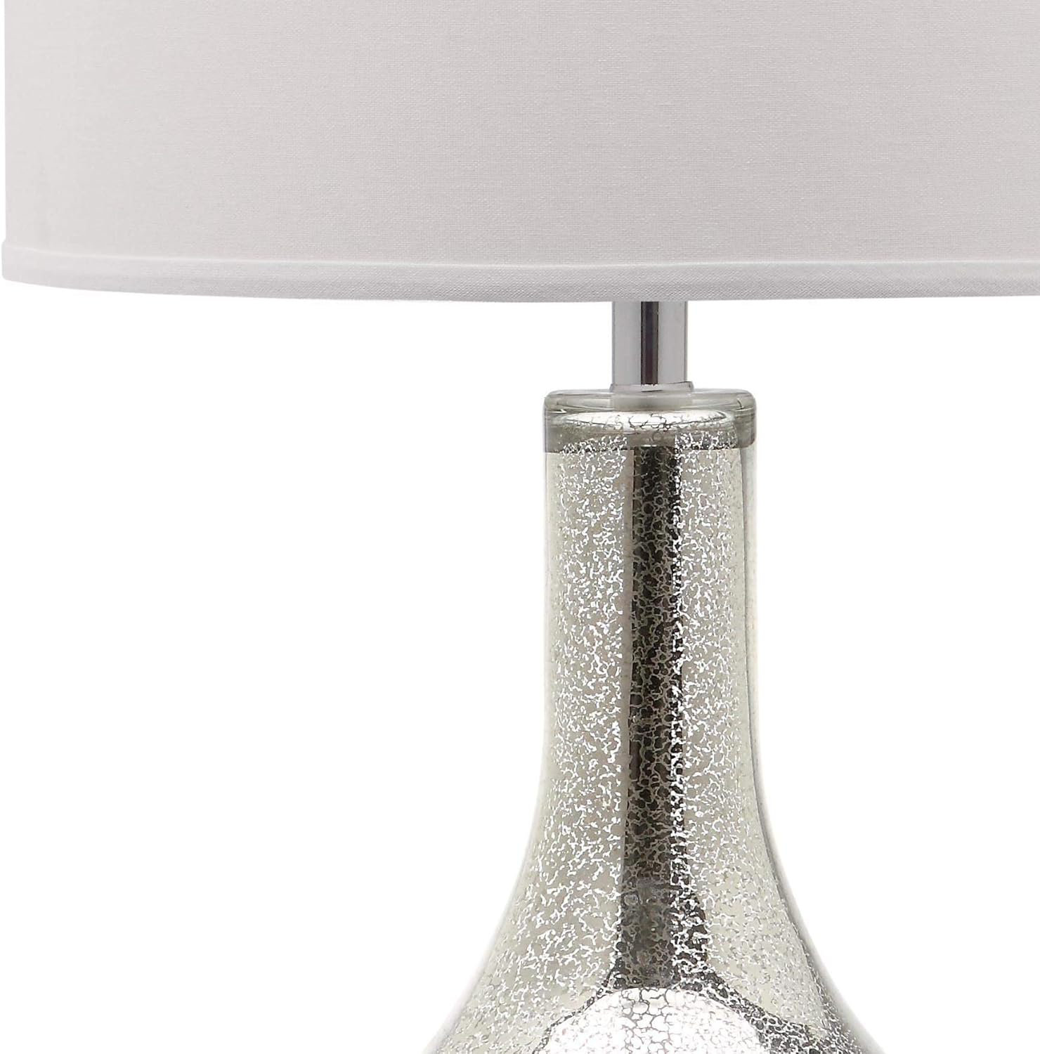 Red Barrel Studio® Mercury Silver Glass Table Lamp With LED Bulb - 35 ...