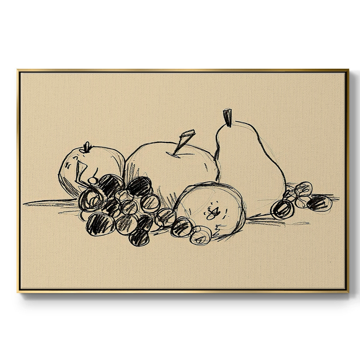 Wexford Home Graphite Fruit I Framed On Canvas Print - Wayfair Canada