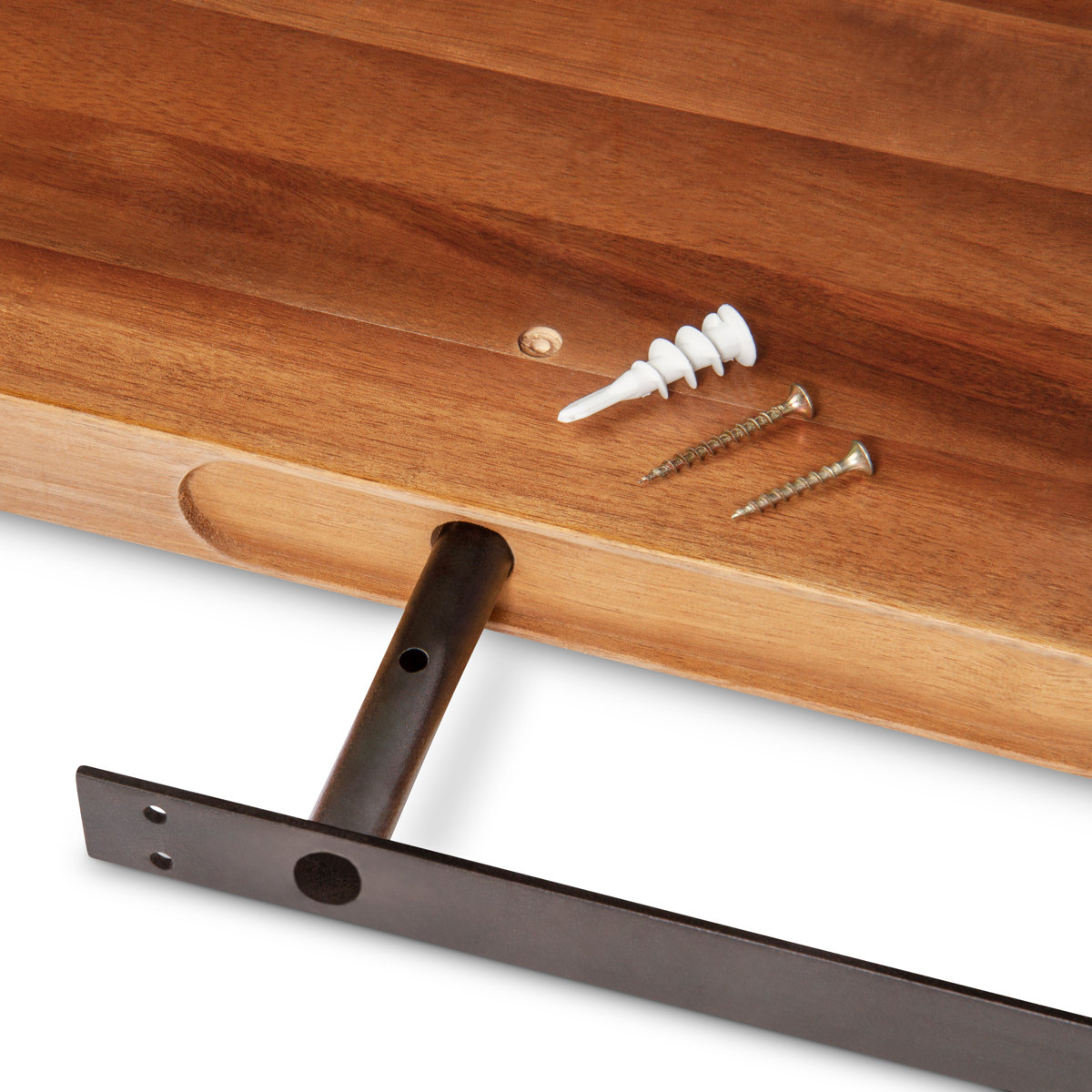 Gracie Oaks CenterPointe 2-Pack Butcher Block Shelving Kit in Acacia ...