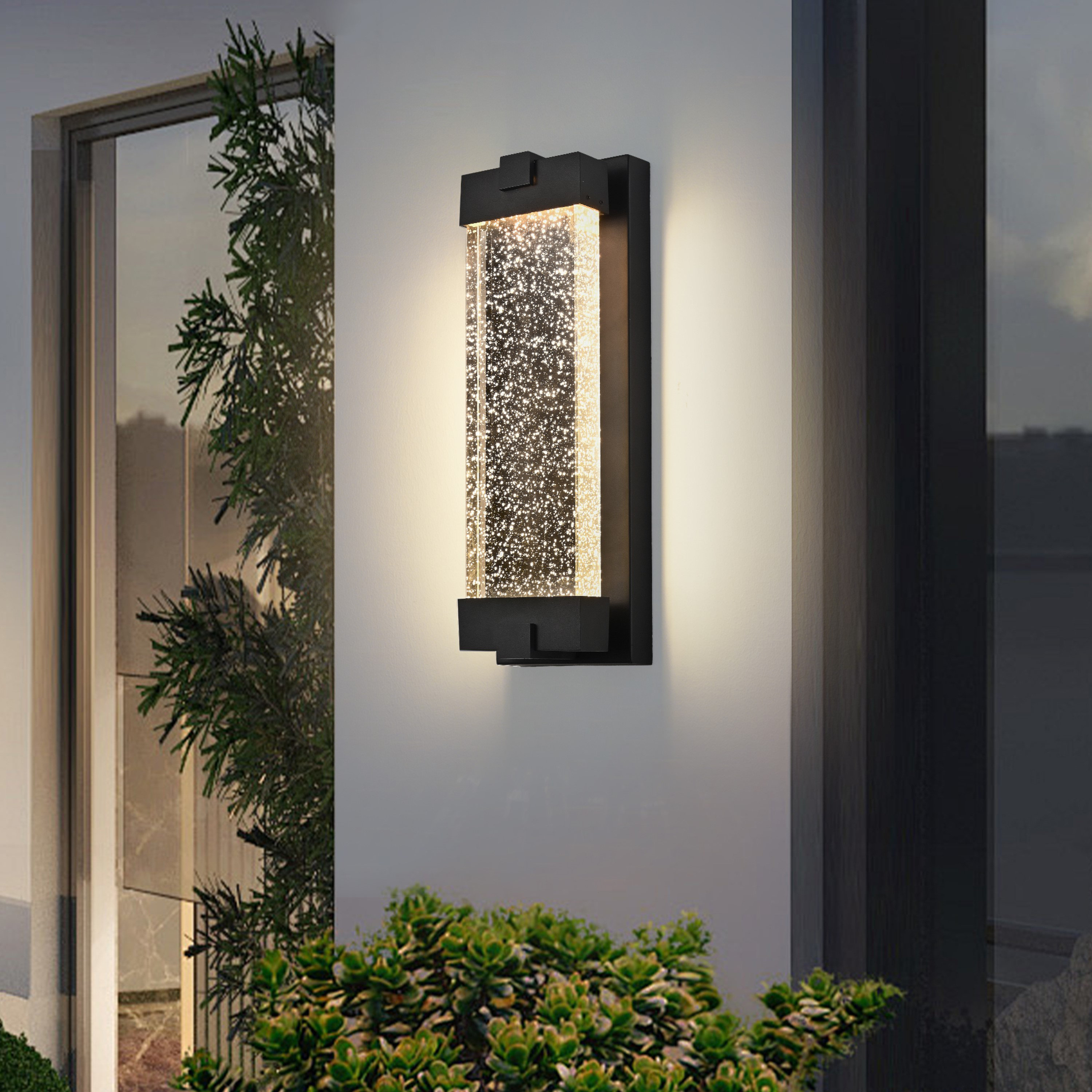 Brayden Studio® Modern Outdoor LED Wall Light | Wayfair