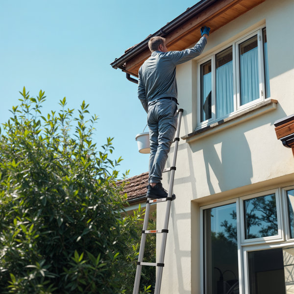 WFX Utility™ Aluminum Lightweight Folding Extension Ladder with Anti ...