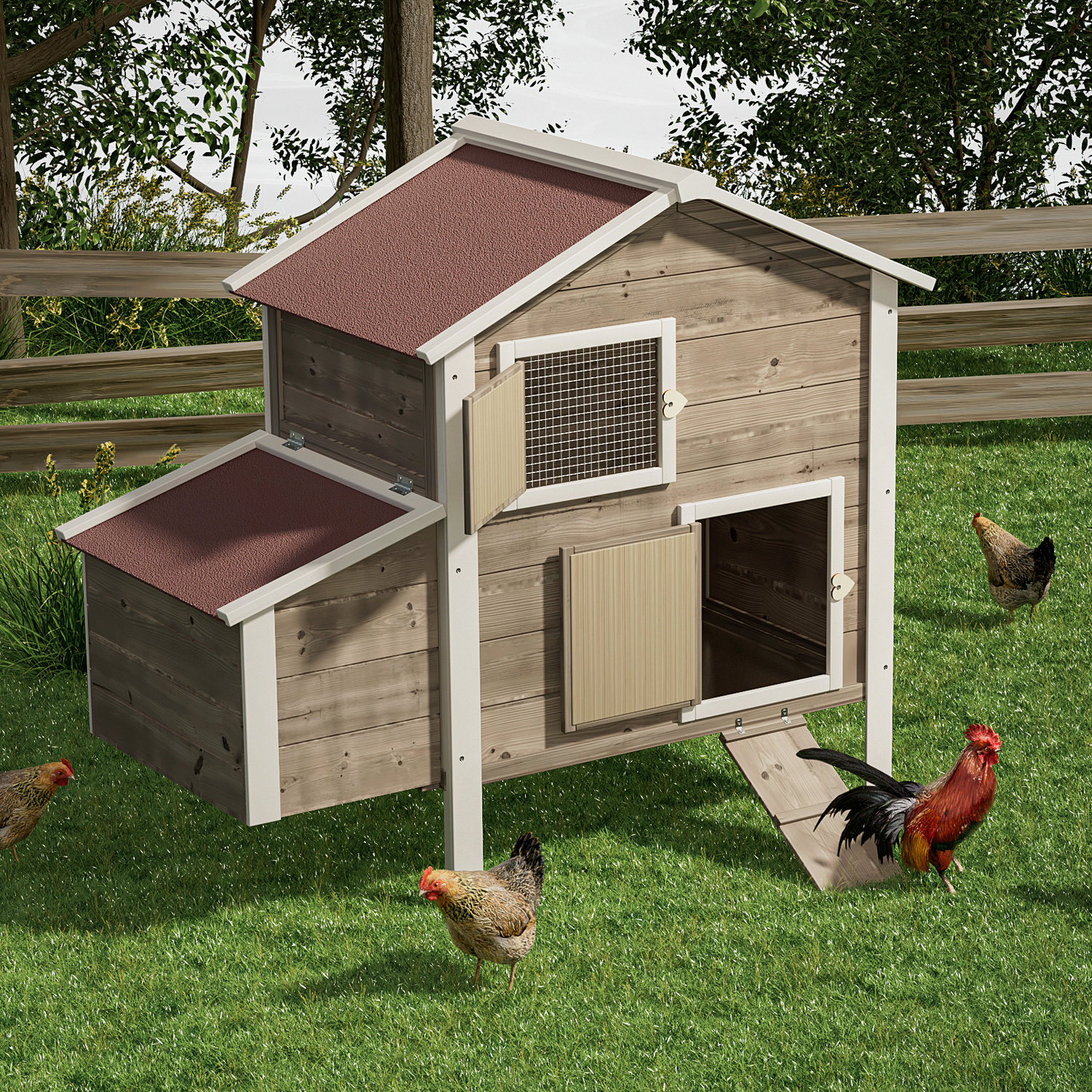 Tucker Murphy Pet™ Defilippis Outdoor Chicken Coop, Outdoor Hen House ...