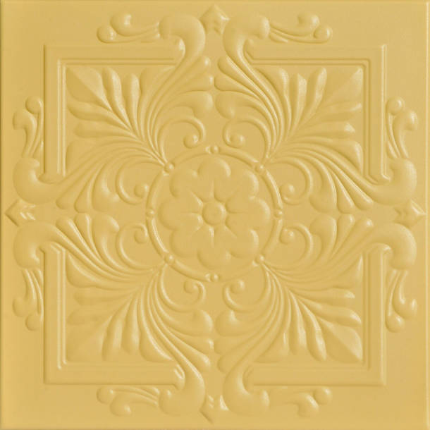 A La Maison Ceilings Ivy Leaves 1.6 ft. x 1.6 ft. Polystyrene Glue-up ...