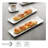 DOWAN 4-piece Sushi Plate Set - 14" Long Rectangle Ceramic Platters For ...