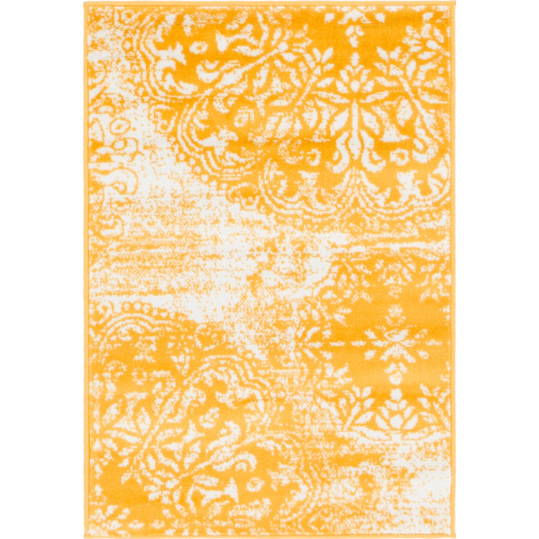 Mistana™ Brandt Floral Yellow Area Rug & Reviews | Wayfair