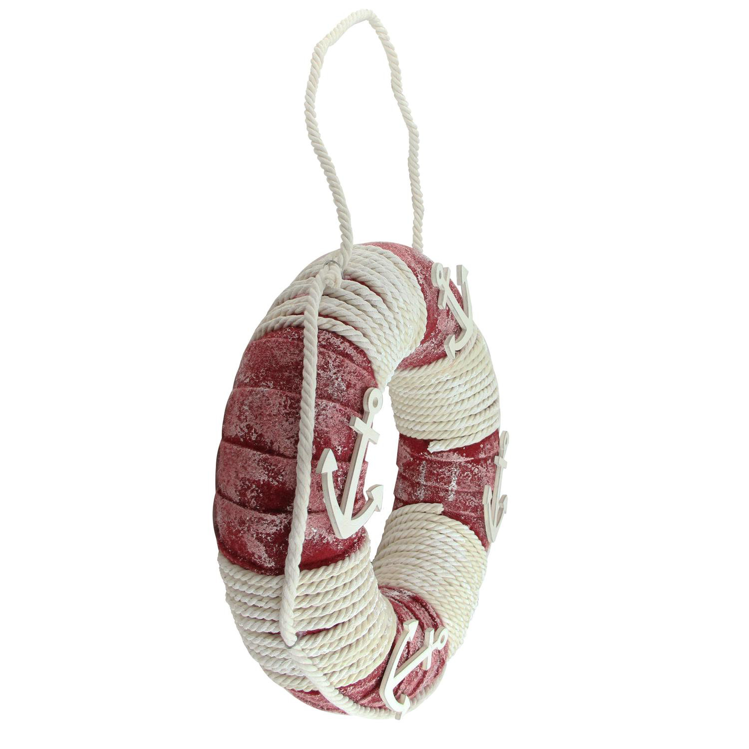 Northlight Seasonal 14" Life Preserver with Rope and Anchor Detail Wall ...