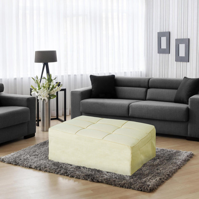 Hokku Designs Gesko Convertible Ottoman, Large Ottoman Coffee Table, 4 ...