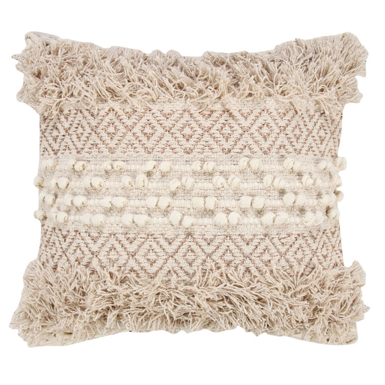 World Menagerie Jute Back Cushion | Wayfair.co.uk