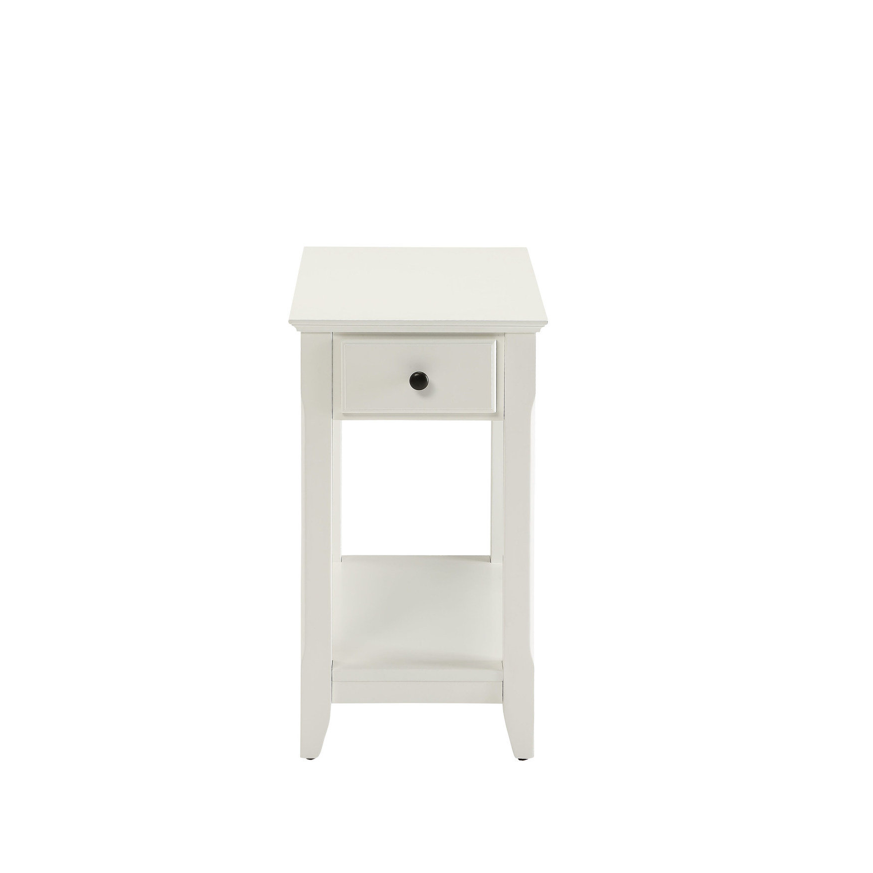 Ebern Designs Versatile Table With Storage Shelf And Drawer In White ...