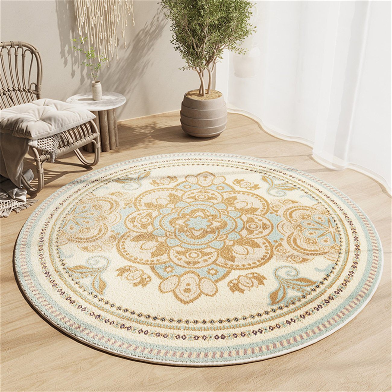 Bungalow Rose Luxury Round Plush Rug - Premium Fluffy Carpet For Sofa ...