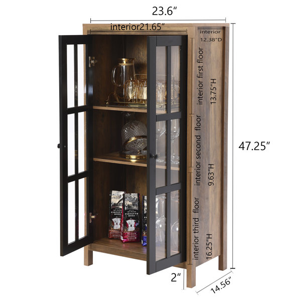 Kelly Clarkson Home Babara 47.25'' Tall Curio Cabinet & Reviews | Wayfair