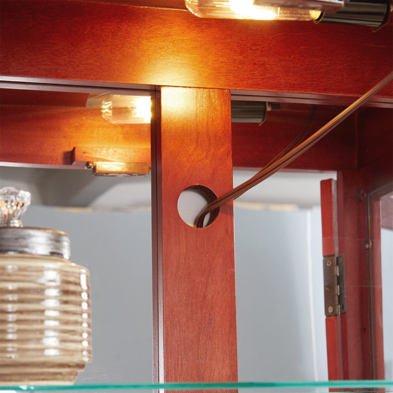 Winston Porter Exquisite Lighted Glass Display Cabinet For Various ...