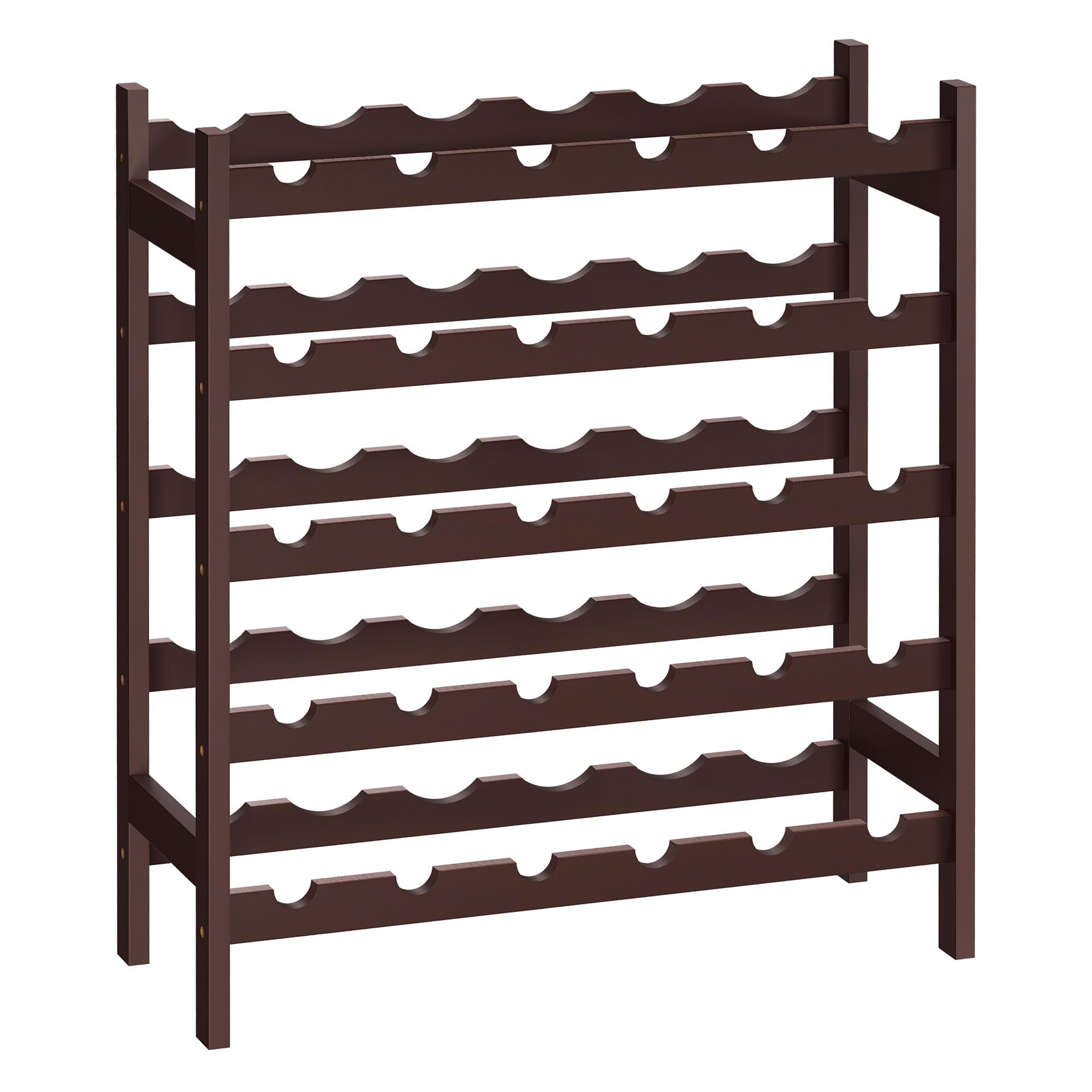 Ophelia & Co. 30-Bottle Wine Rack, 5-Tier Freestanding Floor Bamboo ...