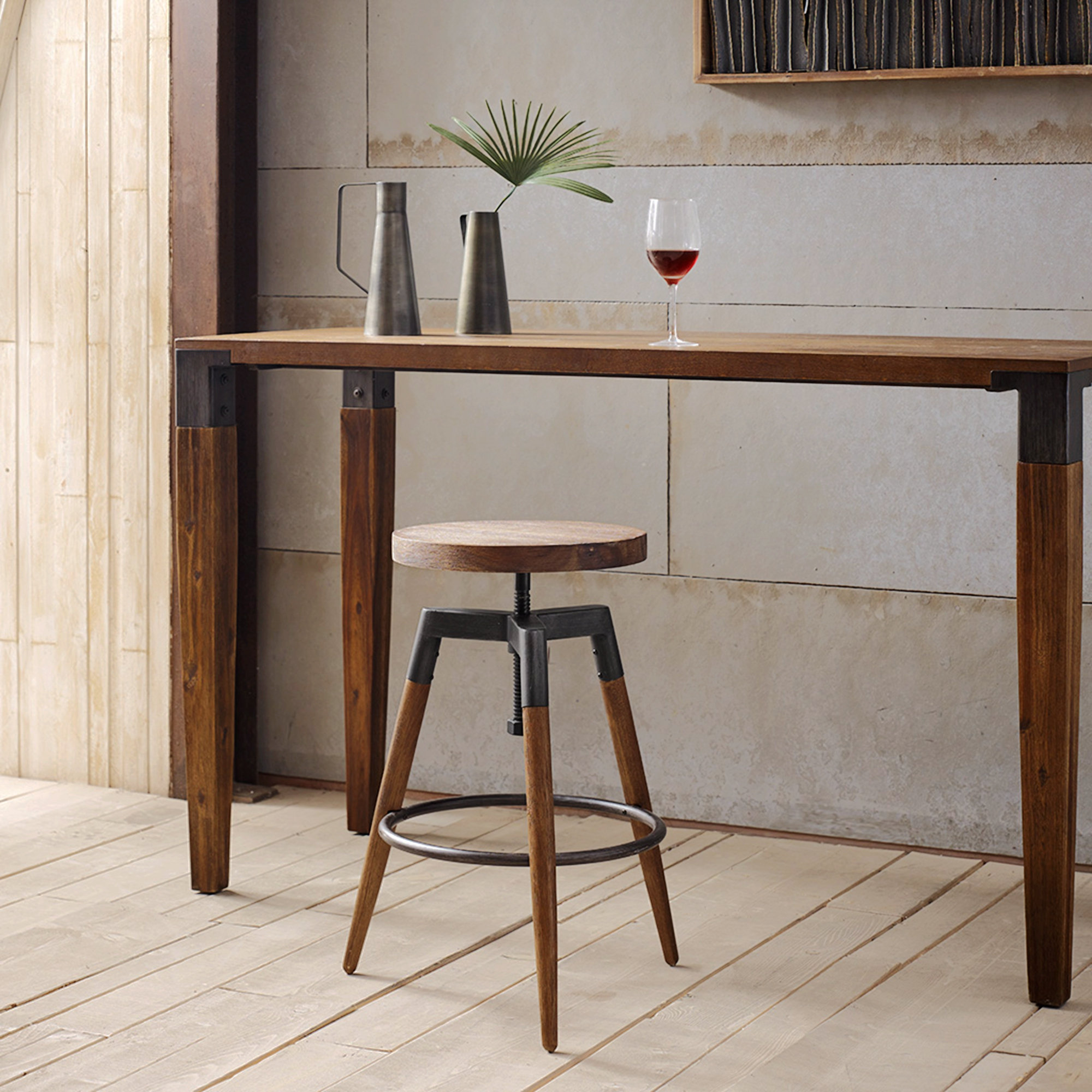 Williston Forge Jenica Adjustable Height Bar Stool, Dining Chair ...