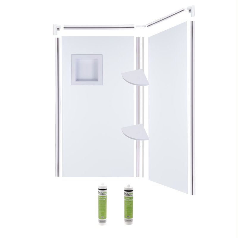 Bella CORE 2 Wall Tub and Shower Surround up to 48Dx48Wx96H | Wayfair