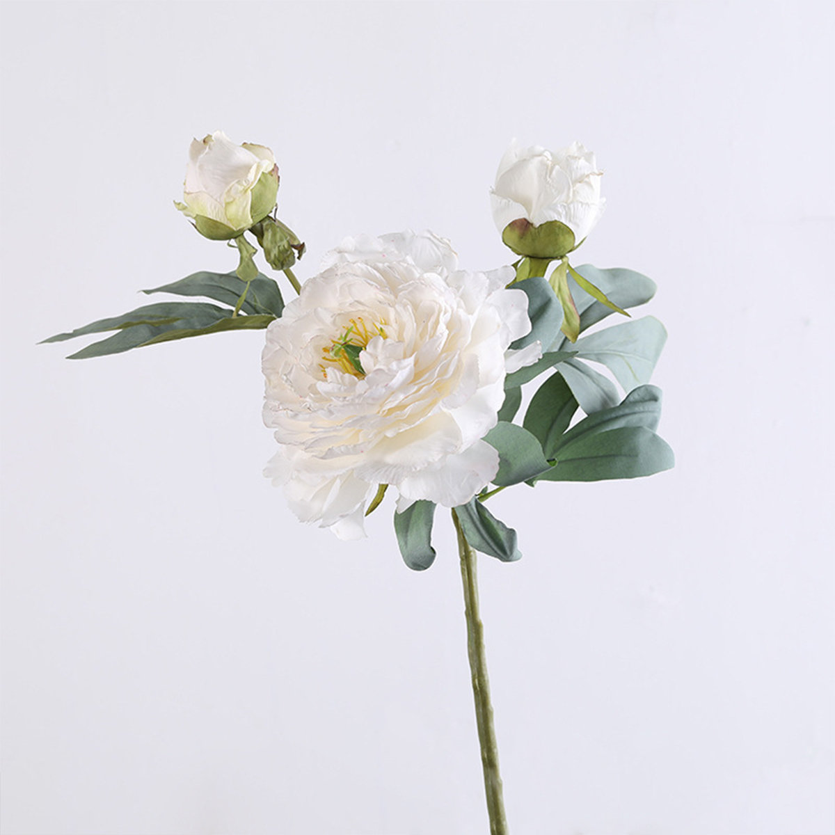 Mercer41 3 Heads Simulation Peony Flower, Artificial Peony Flower with ...