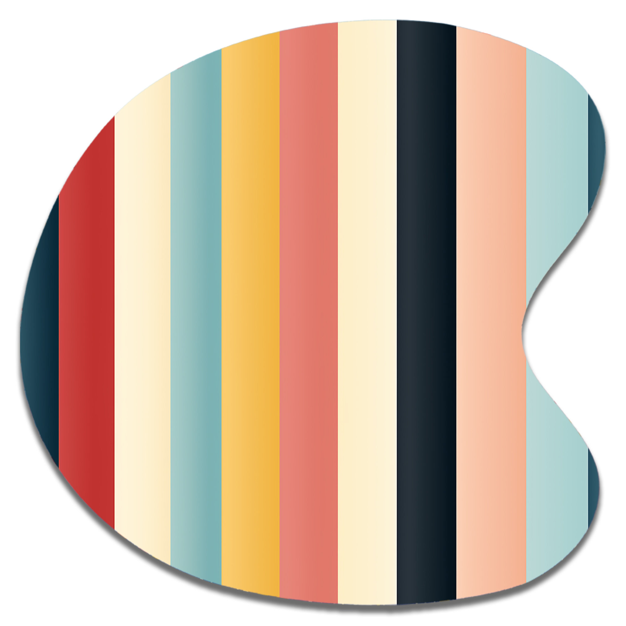 Design Art Colorful Nostalgia Striped Pattern - Irregular Shape striped ...