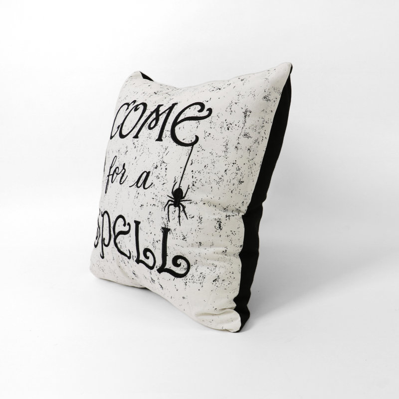 Lush Decor Come For A Spell Halloween Square Throw | Wayfair