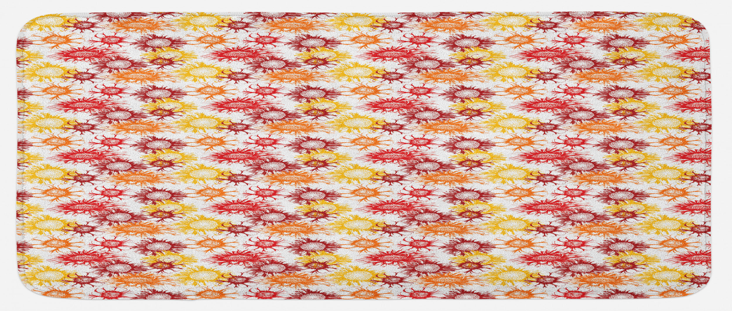 East Urban Home Gerber Daisy Kitchen Mat | Wayfair