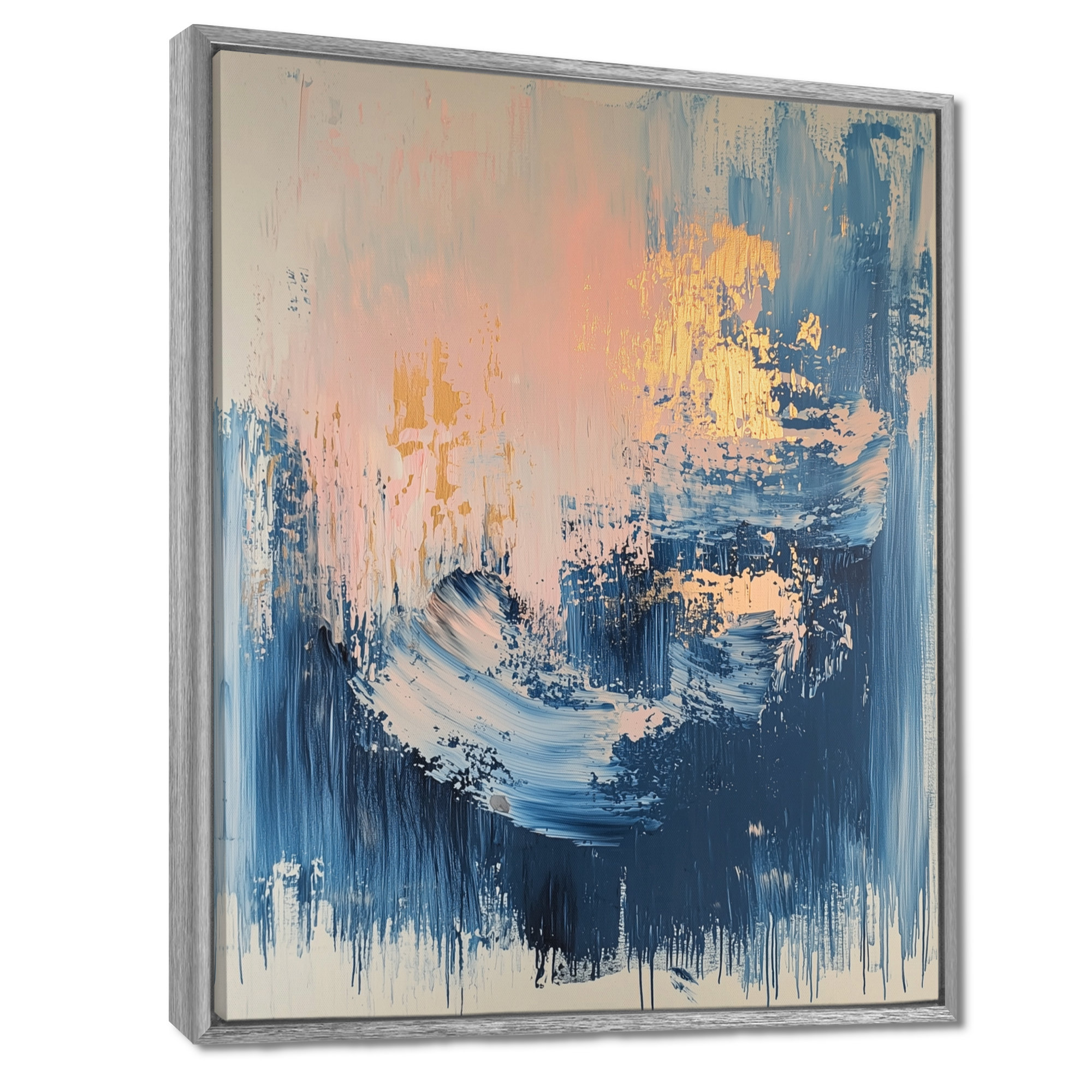 Wrought Studio™ Orrville Gold Pink Essential Forms Abstract Minimalism ...