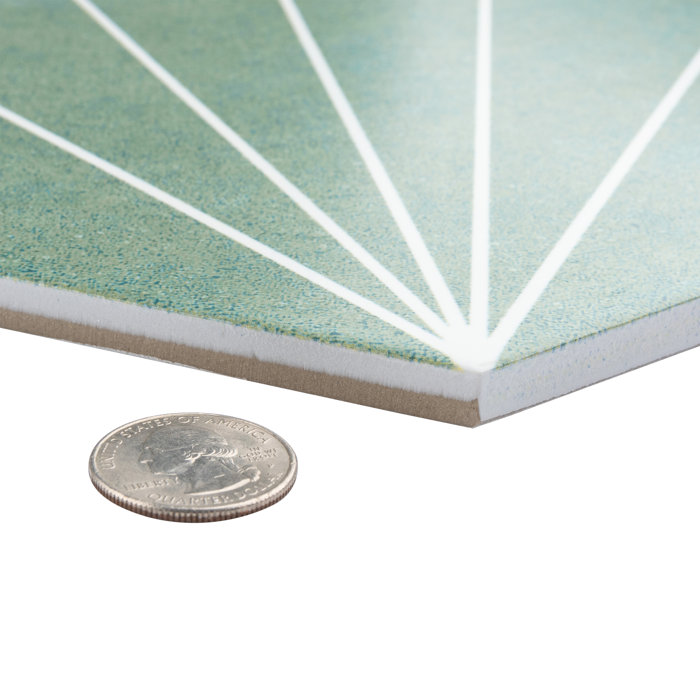 Merola Tile Aster 9" x 10" Porcelain Patterned Wall & Floor Tile ...