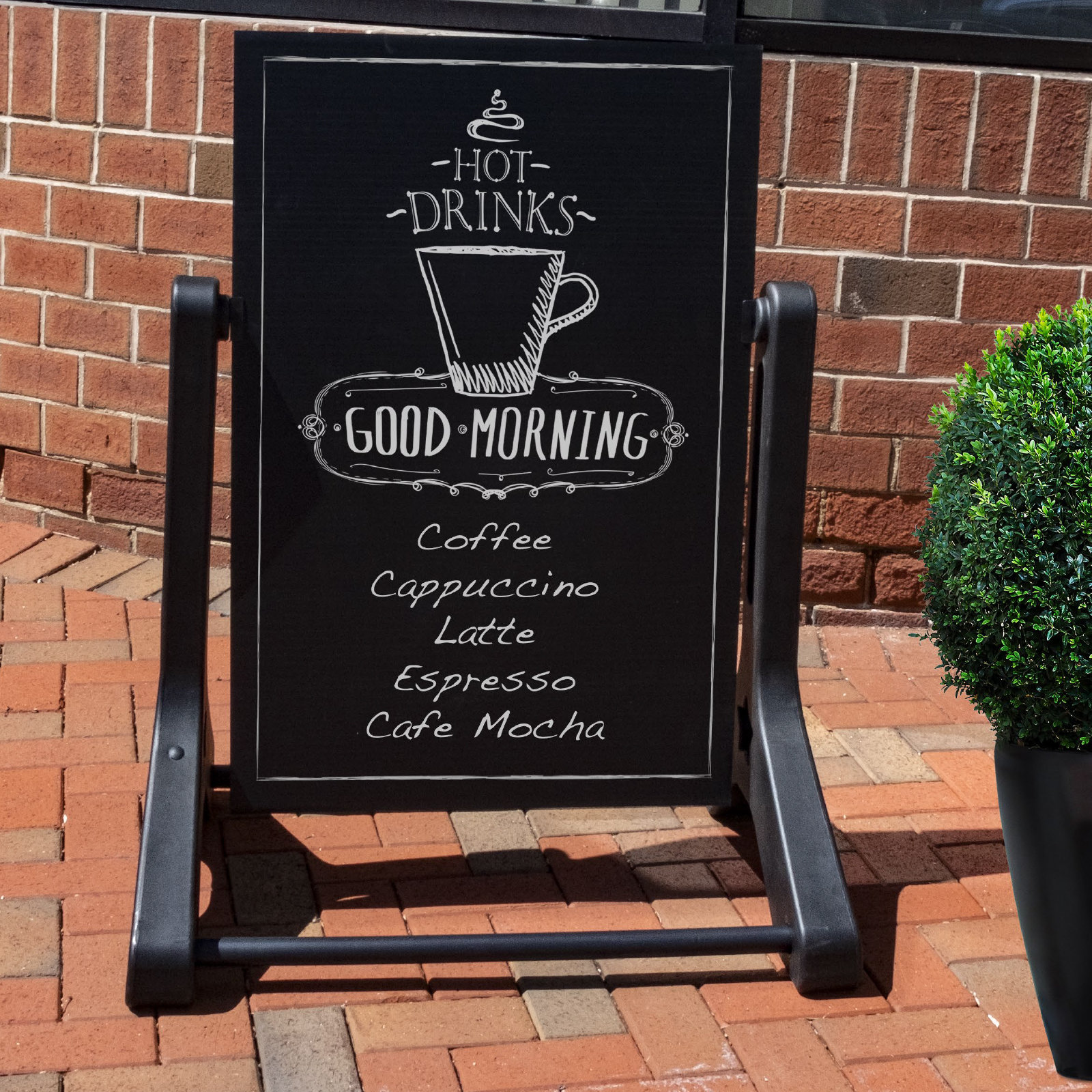 Latitude Run® Swinging Chalkboard Sidewalk Sign: 24X36 Black Sign Board ...