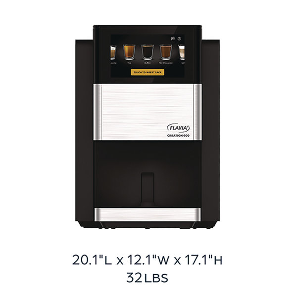 FLAVIA® FLAVIA Creation C600 Single-Serve Coffee Brewer Machine, Black ...