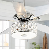 Wayfair | Chrome Ceiling Fans You'll Love in 2024