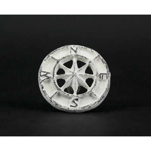 Zeckos Set Of 12 Light Blue Cast Iron Compass Rose Drawer Pulls Cabinet ...