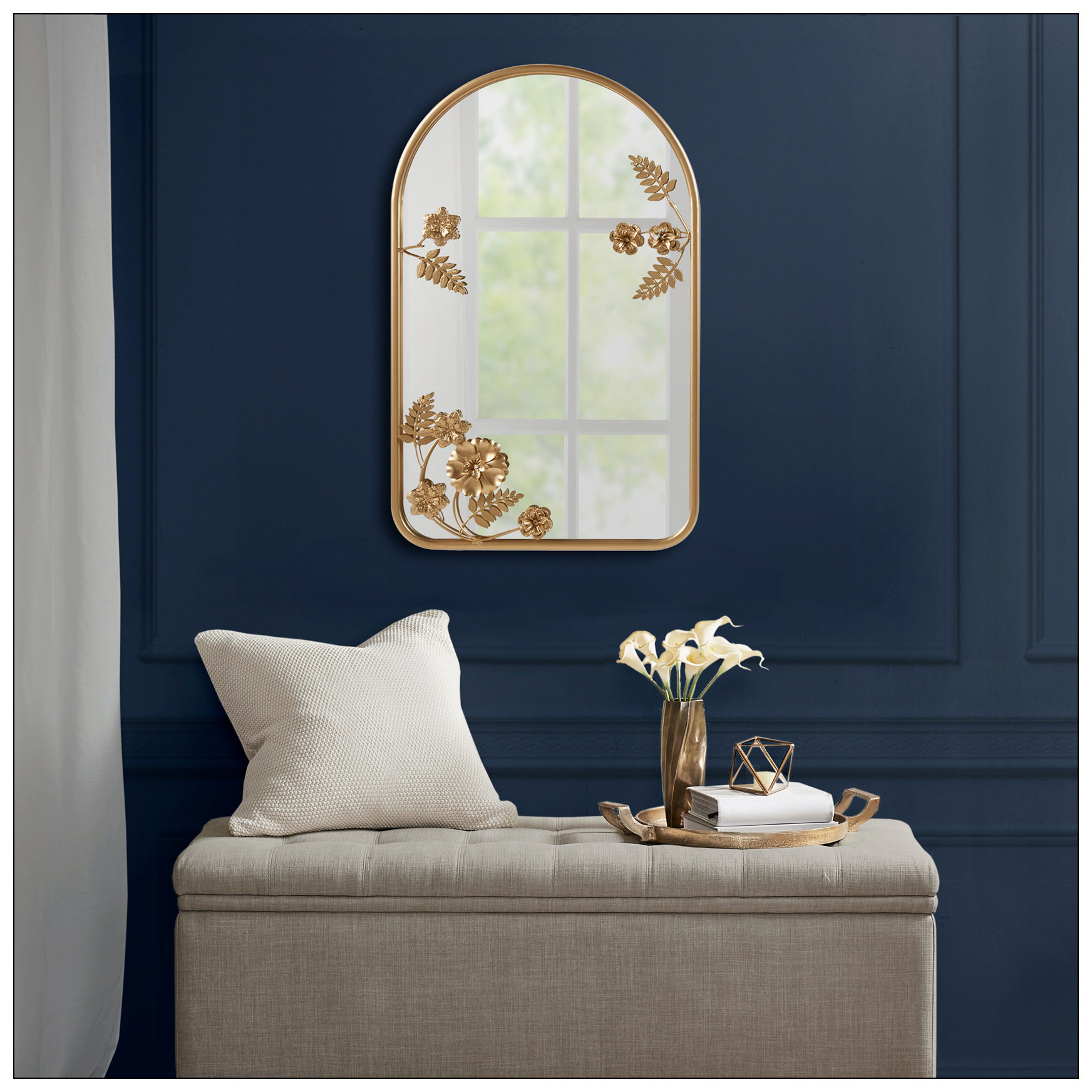 Mercer41 Giragos Iron Arch Mirror | Wayfair