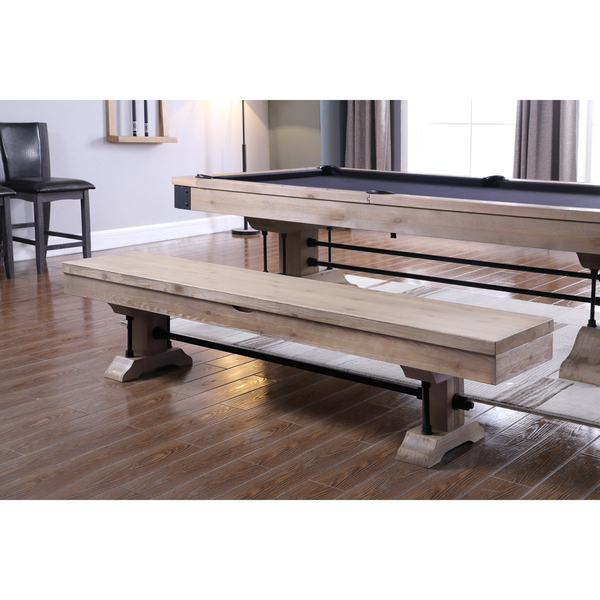 HomeSeason Billiard Bench with Storage for Manchester Pool Table ...