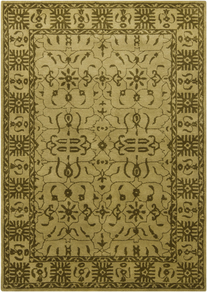 Bungalow Rose Gupta Authentic Hand-Tufted Handmade Beige & Green ...