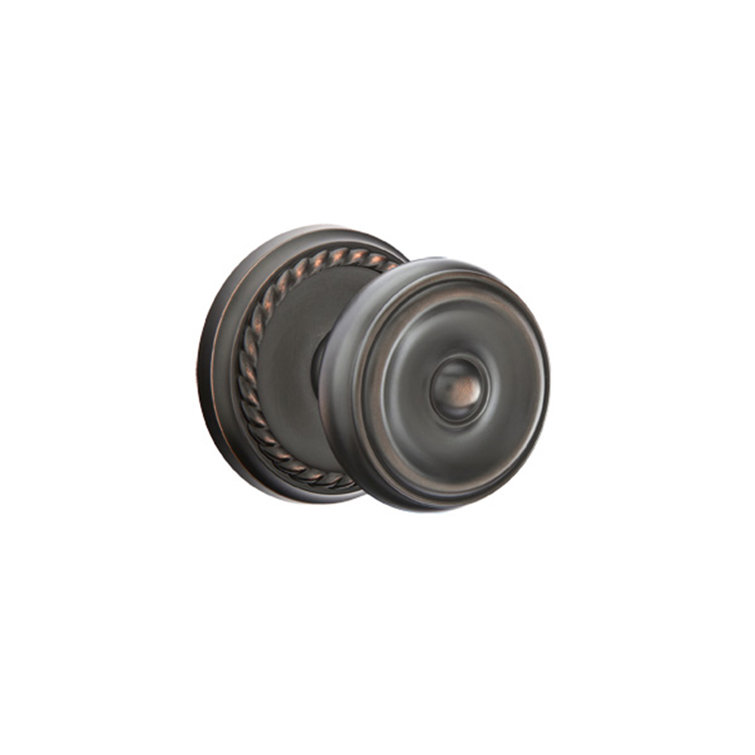Emtek Passage Knobset w/ Rope Rosette and Waverly Knob | Wayfair