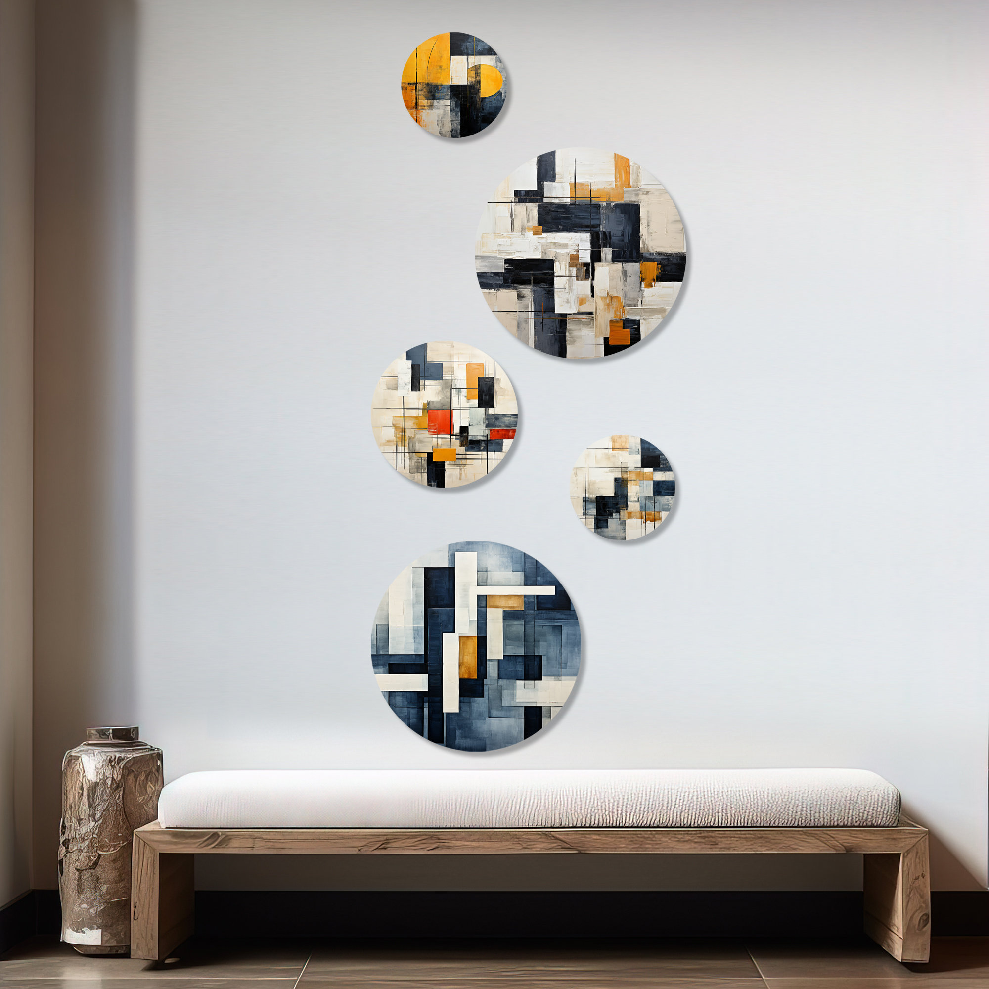 Design Art Indigo Illusion Abstract Shapes III - Abstract Shapes ...