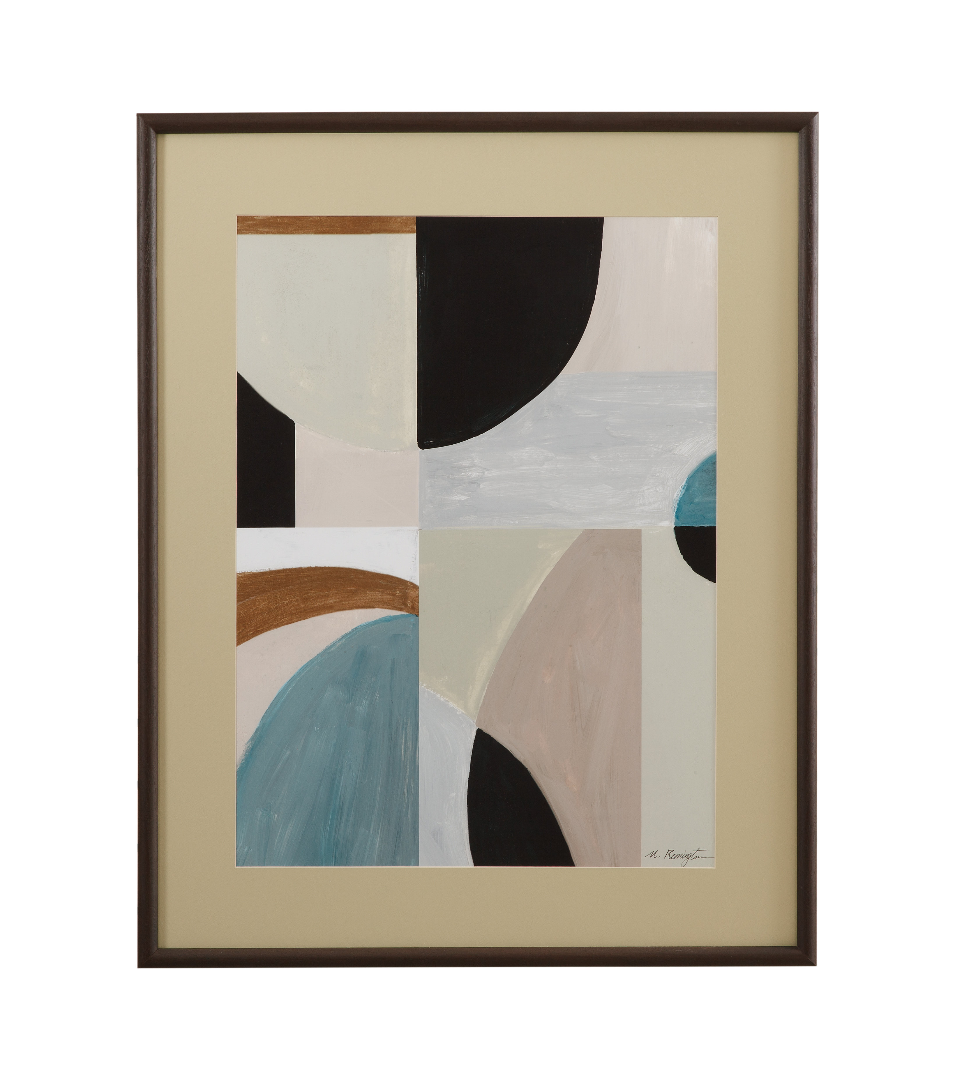 Hokku Designs Curved Vision Shapes Framed Print | Wayfair