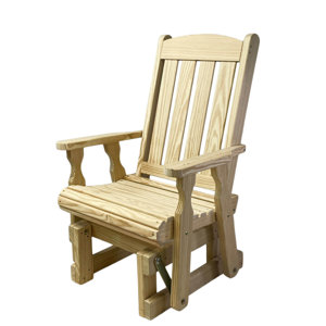 Amish Casual Heavy Duty 600 Lb High Back Mission Treated Glider Chair ...