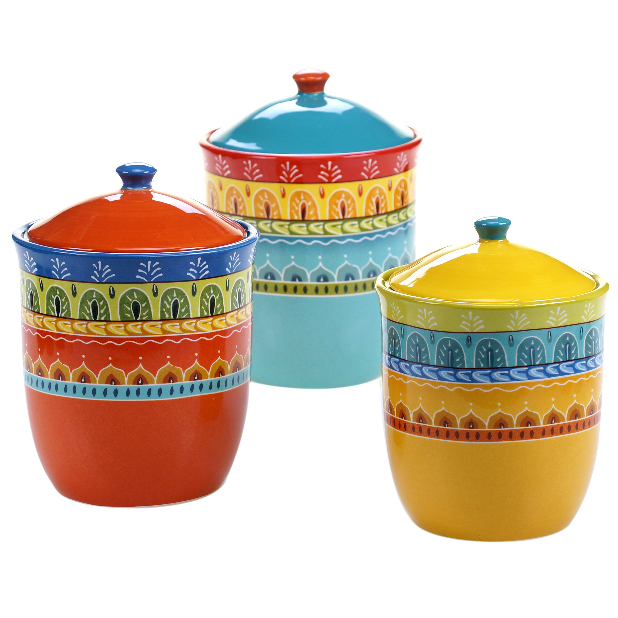 Certified International Valencia 3-Piece Kitchen Canister Set & Reviews ...