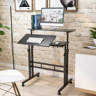 Yuan Home 31" Small Standing Desk with Wheels, Mobile Stand Up Desk ...