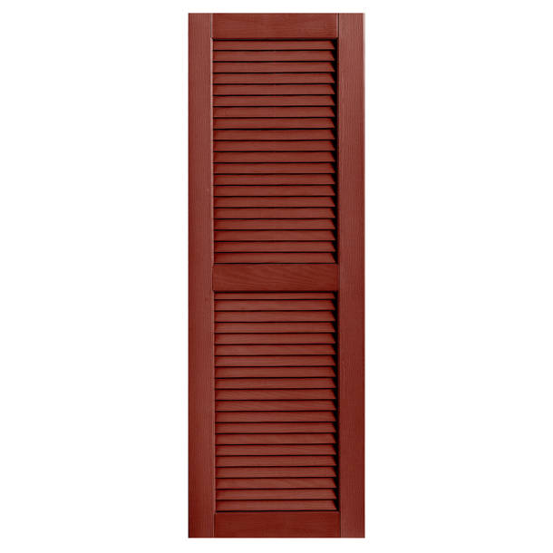 Alpha Shutters Cathedral Top Standard Open Louver Shutters Pair ...
