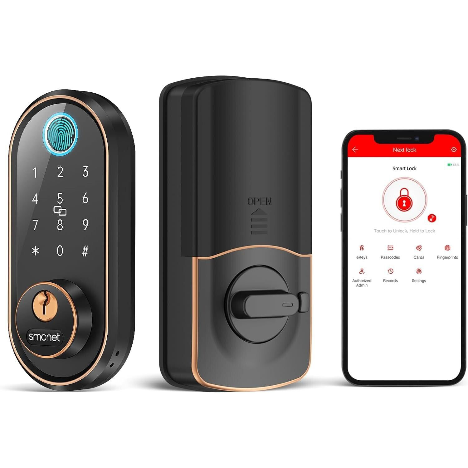 suming Fingerprint Smart Lock Keyless Entry Digital Keypad Door Lock ...