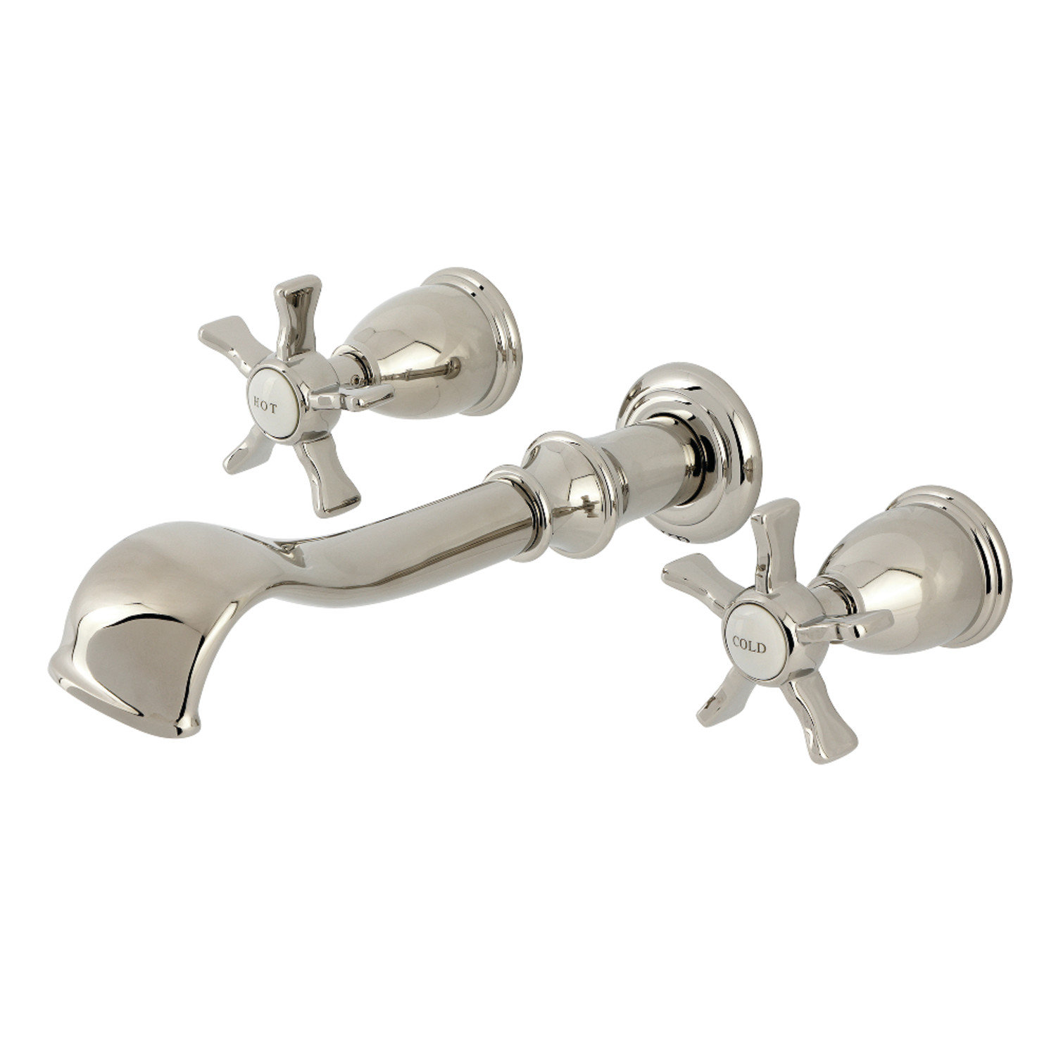 Kingston Brass Hamilton Two-Handle 3-Hole Wall Mount Roman Tub Faucet ...