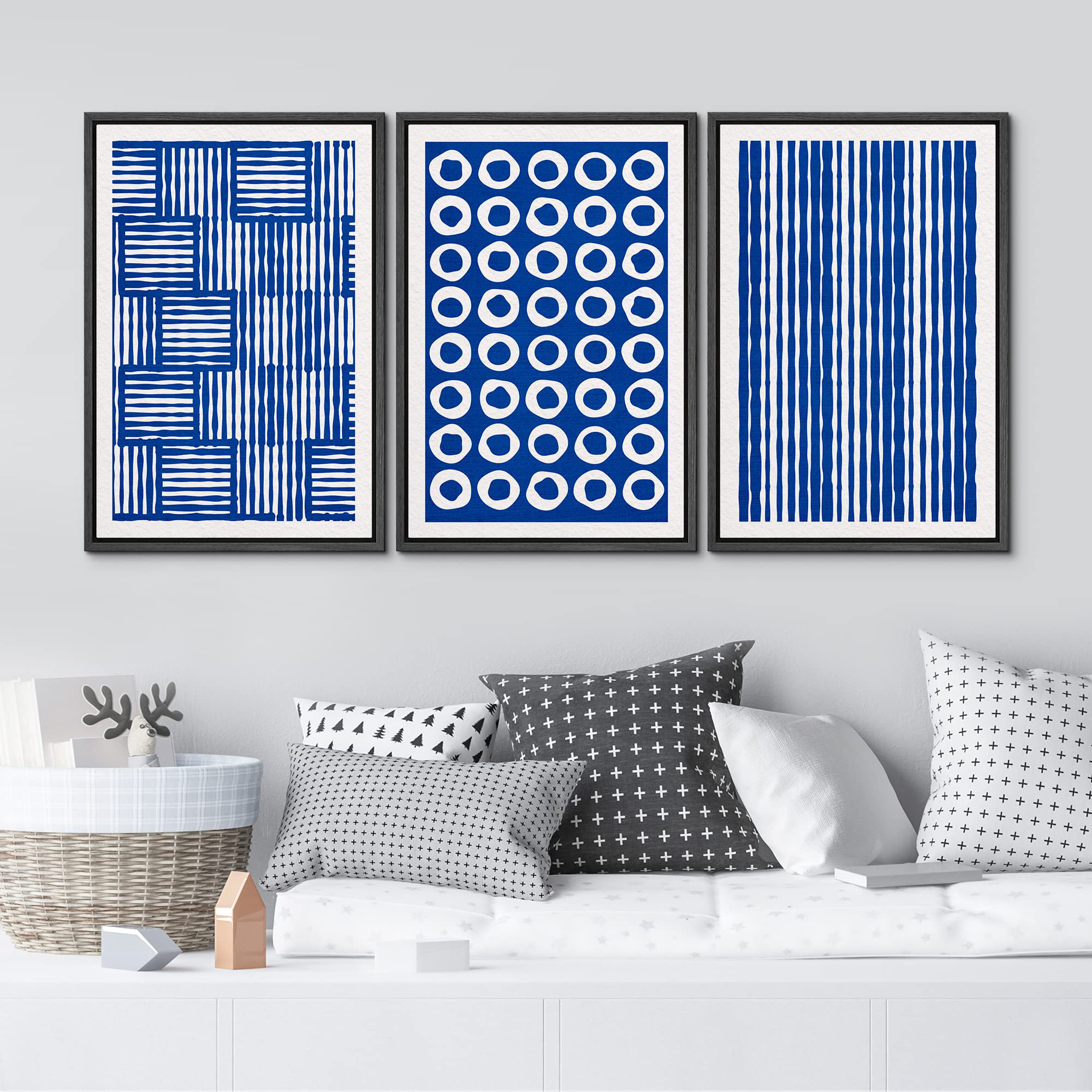 wall26 " Black White Geometric Colour Block Collage Abstract Shapes ...