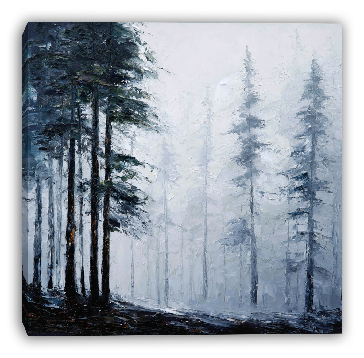 Ophelia & Co. Misty Woodland Path Wrapped Canvas Wall Art | Wayfair
