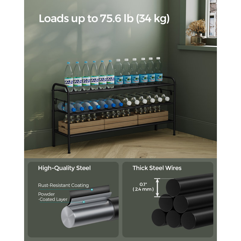 Rebrilliant 18 Pairs Shoe Rack with 4 hocks & Reviews | Wayfair