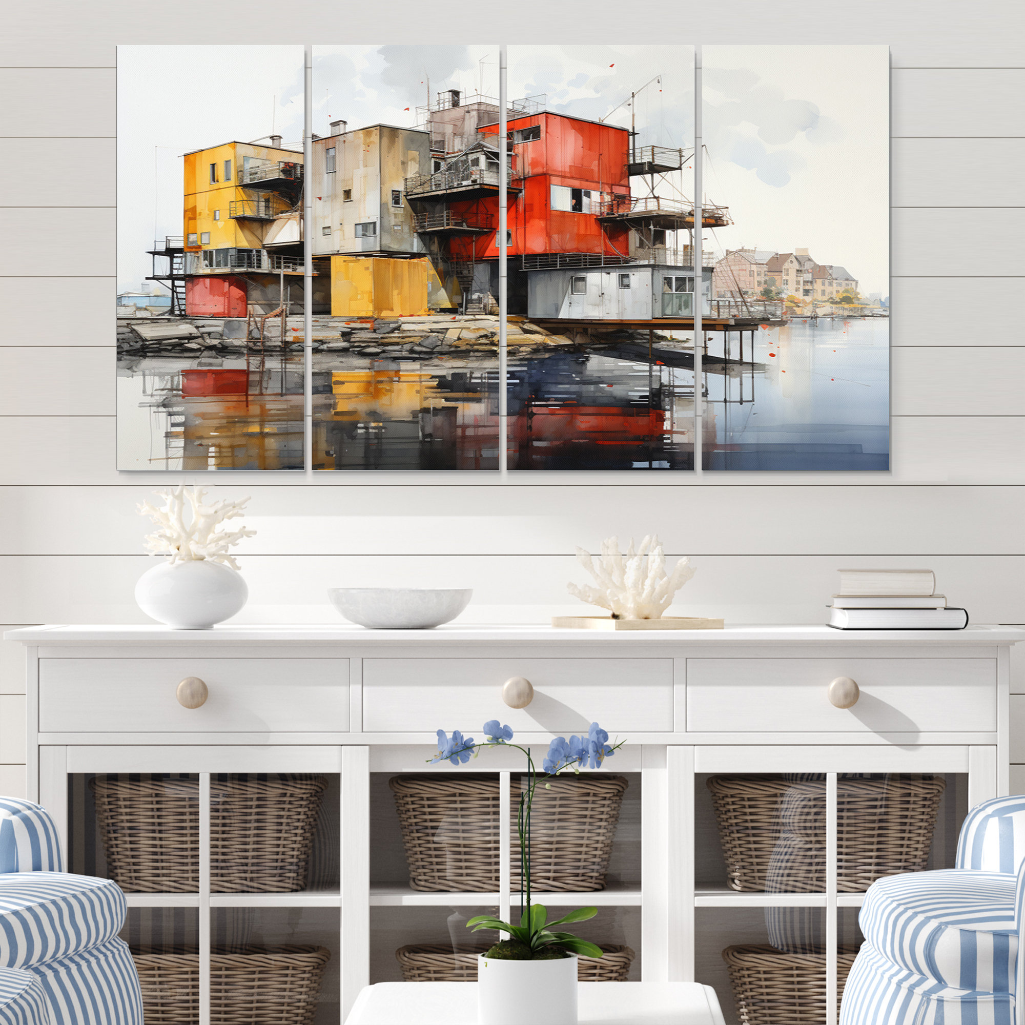 Ebern Designs Port Urban Waterfront - Nautical & Beach Wall Decor - 4 ...