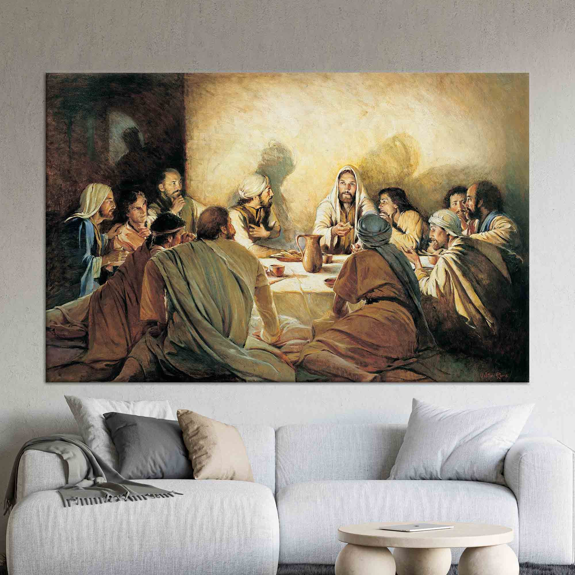 kayra export Customizable Last Supper Featuring Jesus Christ Framed ...
