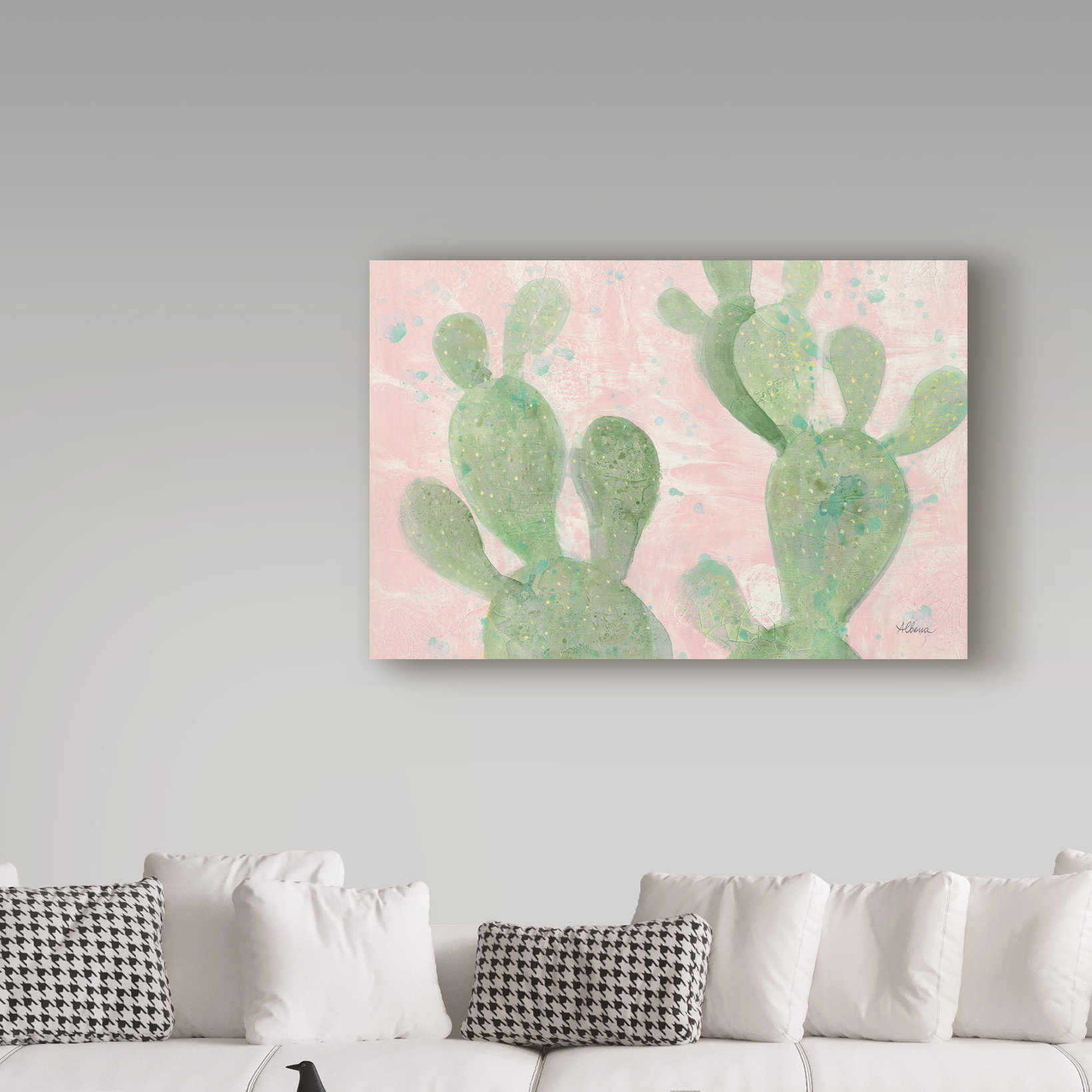 Union Rustic 'Cactus Panel III' Acrylic Painting Print on Wrapped ...