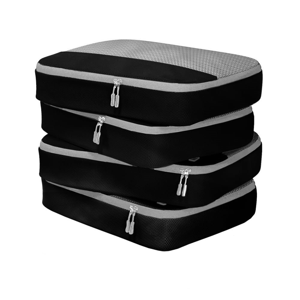 Latitude Run® Large Packing Cubes For Suitcases - 4 Pcs Set Of Packing ...